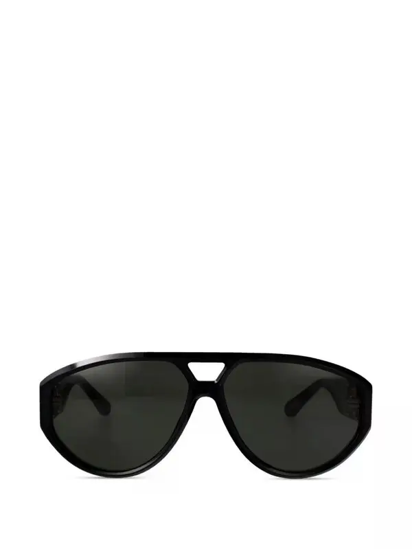 Linda Farrow Portia Geometric Sunglasses - Black