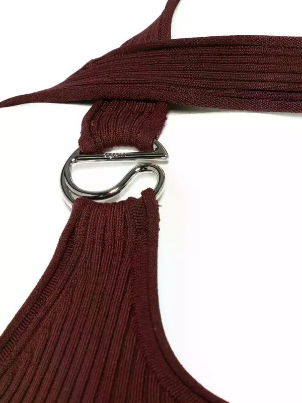 Coperni D-ring Knit Top - Brown