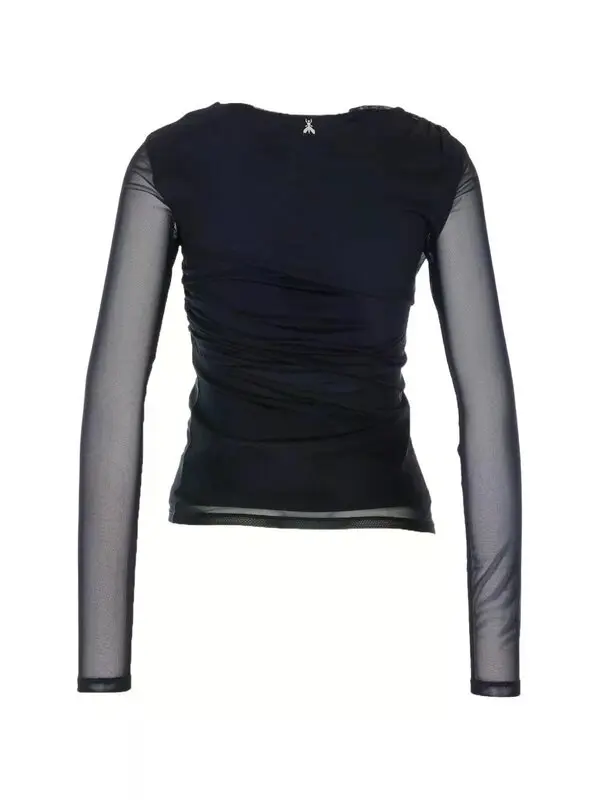 Patrizia Pepe Long-sleeved Sheer T-shirt