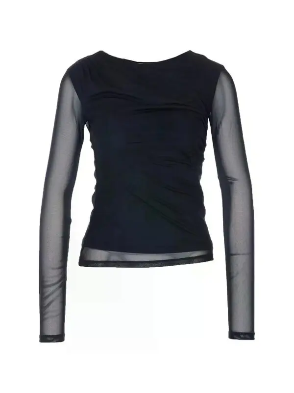 Patrizia Pepe Long-sleeved Sheer T-shirt