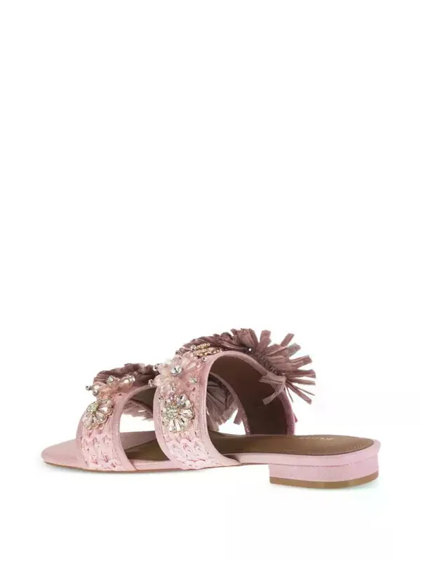 Kurt Geiger Floral Raffia Sandals