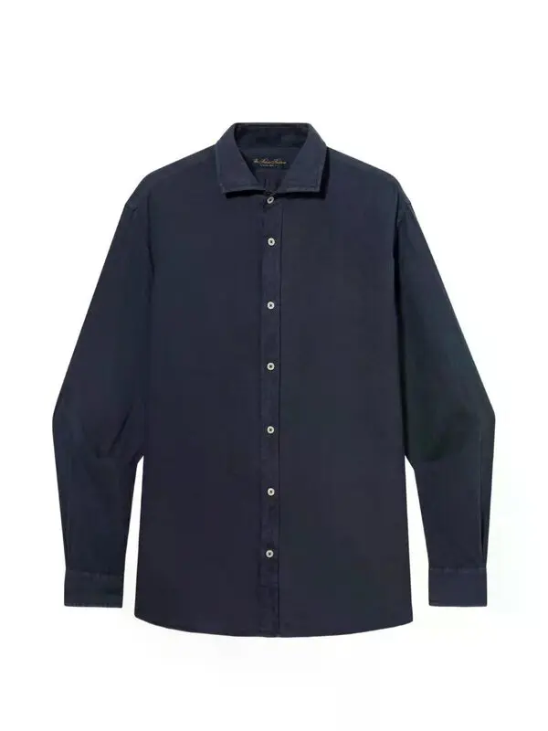 Brooks Brothers Spread-collar Linen Shirt - Blue