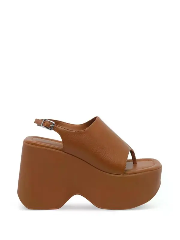 VIC MATIE Sensory Leather Platform Sandals