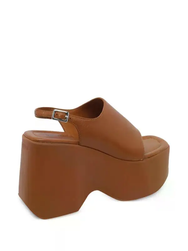 VIC MATIE Sensory Leather Platform Sandals