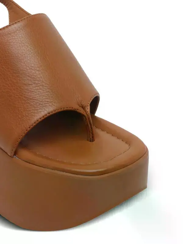 VIC MATIE Sensory Leather Platform Sandals