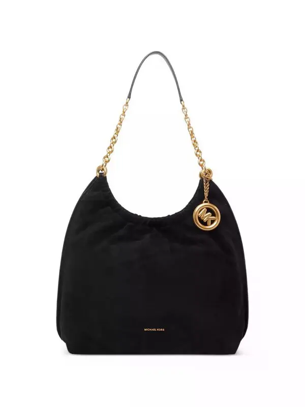 Michael Kors Shoulder Bag With Logo Charm - Black