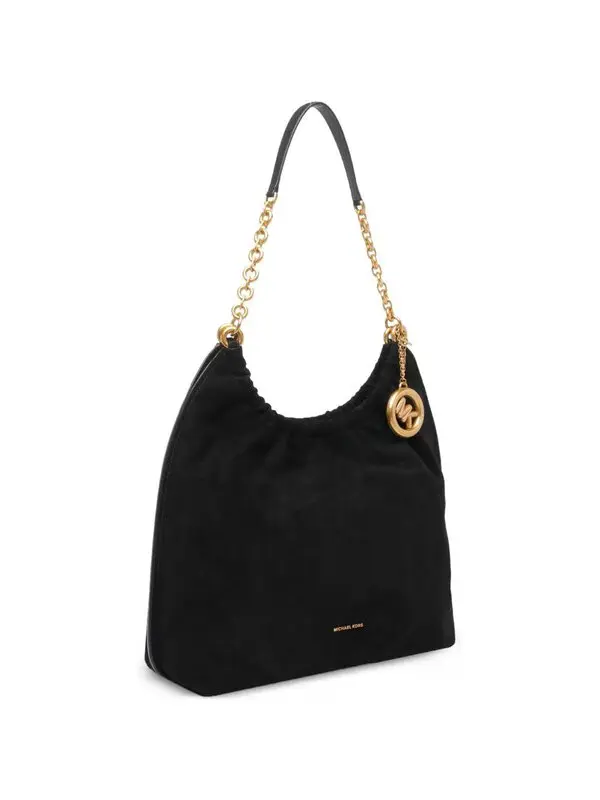 Michael Kors Shoulder Bag With Logo Charm - Black