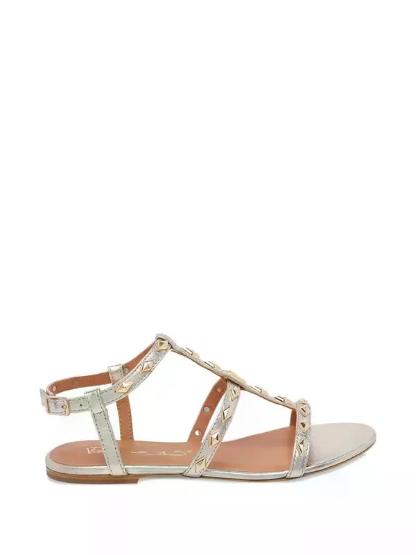 VIA ROMA 15 Leather Flat Sandals
