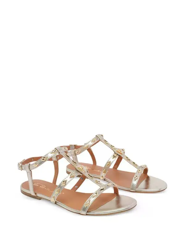 VIA ROMA 15 Leather Flat Sandals