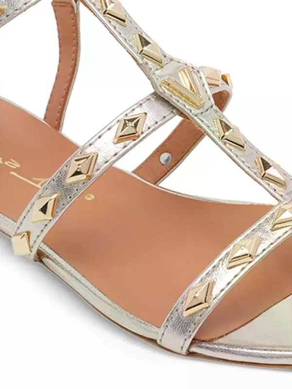 VIA ROMA 15 Leather Flat Sandals