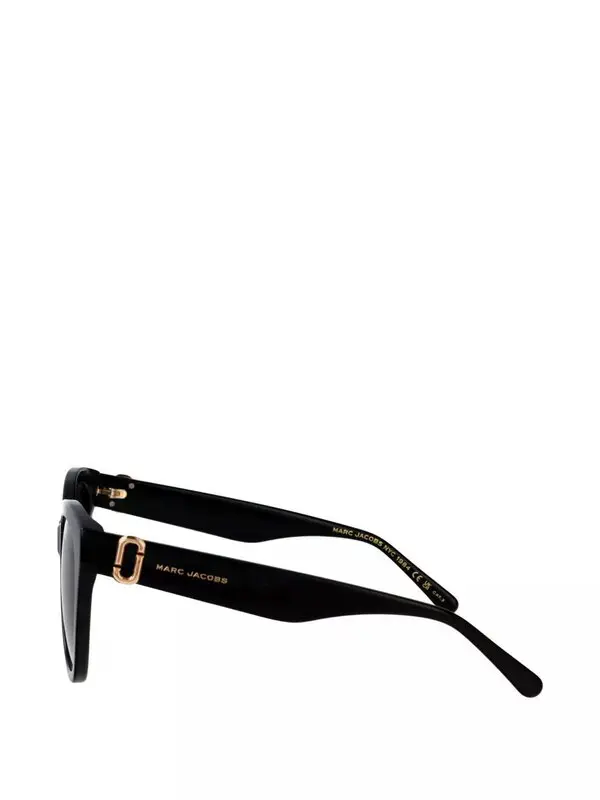 Marc Jacobs Cat-eye Sunglasses With Logo Detail - Black