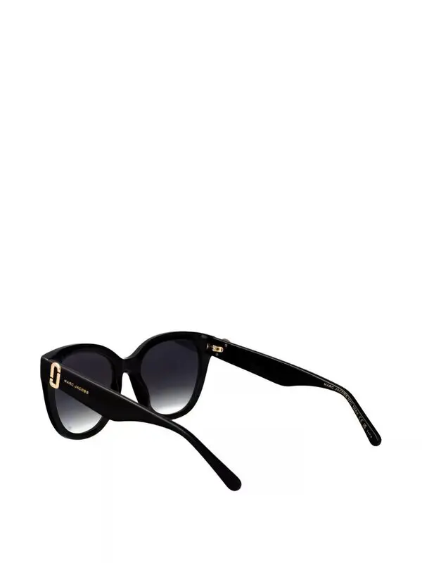 Marc Jacobs Cat-eye Sunglasses With Logo Detail - Black