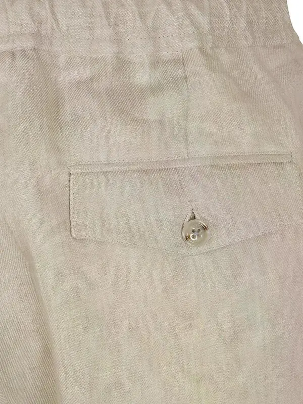 BARBA NAPOLI Drawstring Turn-up Shorts - Neutrals