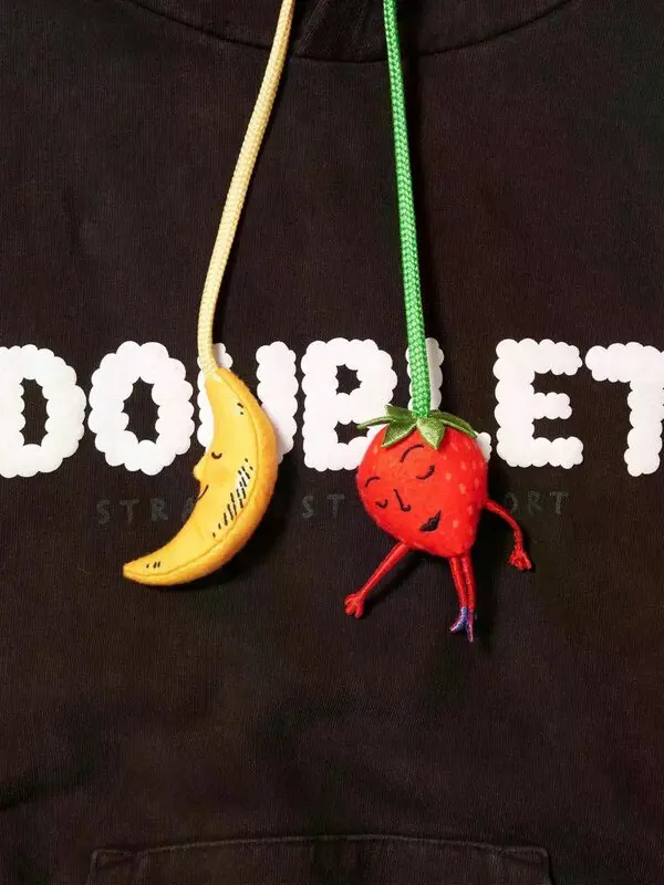 DOUBLET Fruit-appliqué Cotton Hoodie