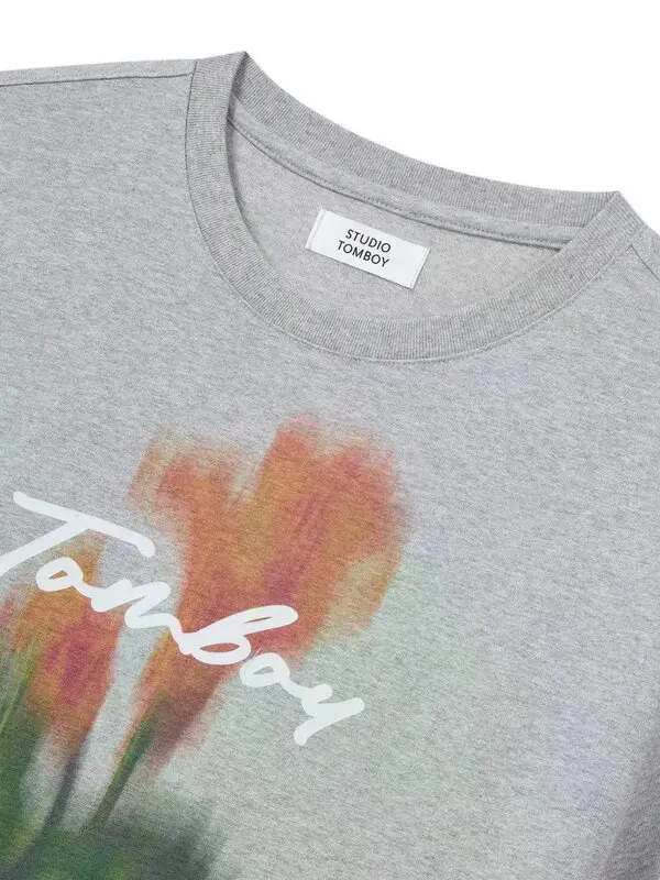 STUDIO TOMBOY Graphic Print T-shirt - Grey