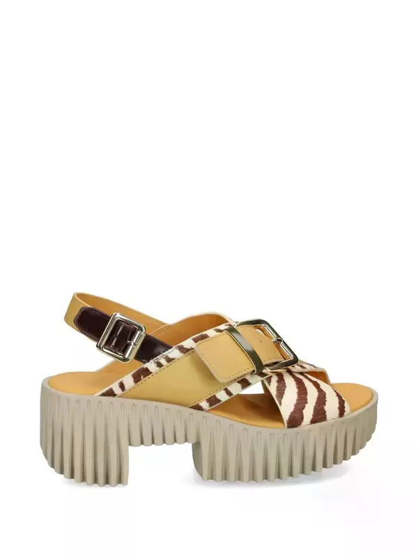 4CCCCEES Zebra-print Buckled Sandals