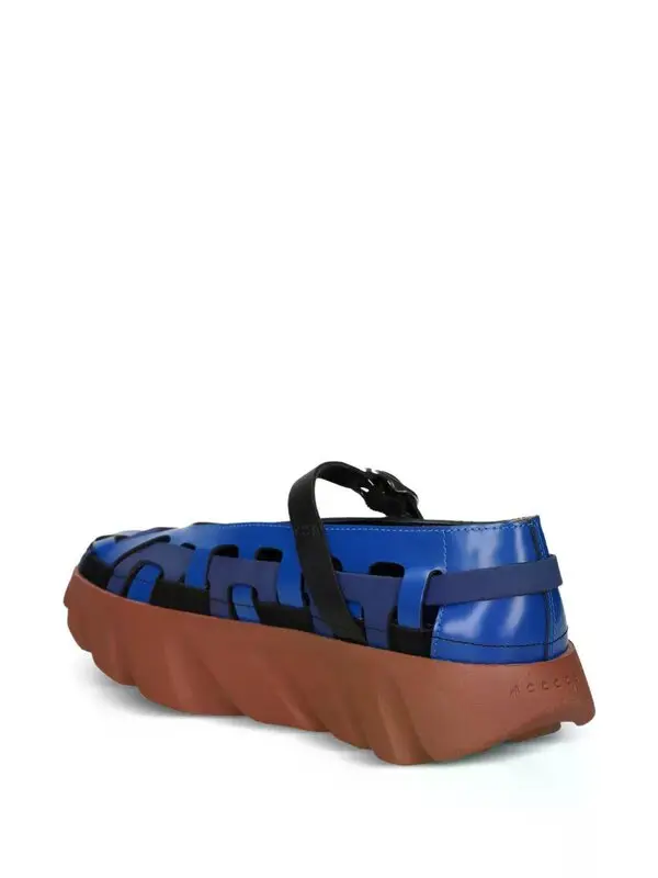 4CCCCEES Woven Strap Platform Pumps