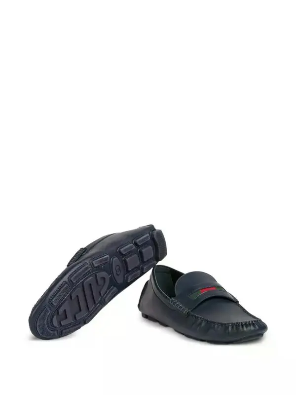 Gucci Logo Detail Leather Loafers