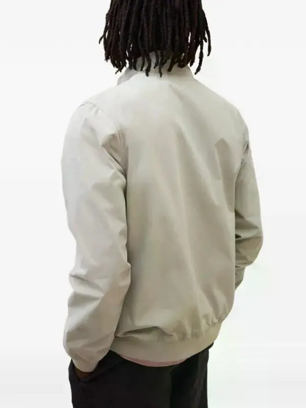 ECOALF Zip-up Jacket With Ribbed Details - Neutrals