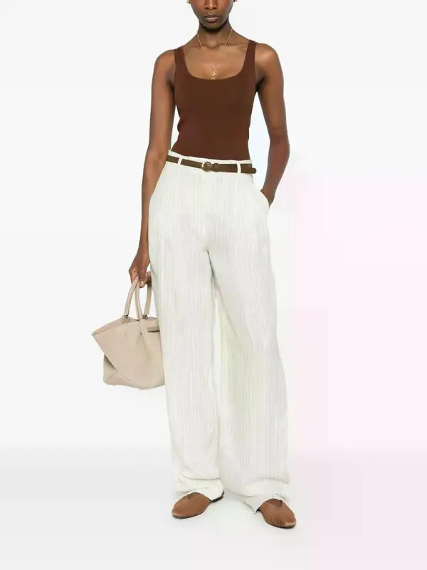 Max Mara Striped Belted Trousers