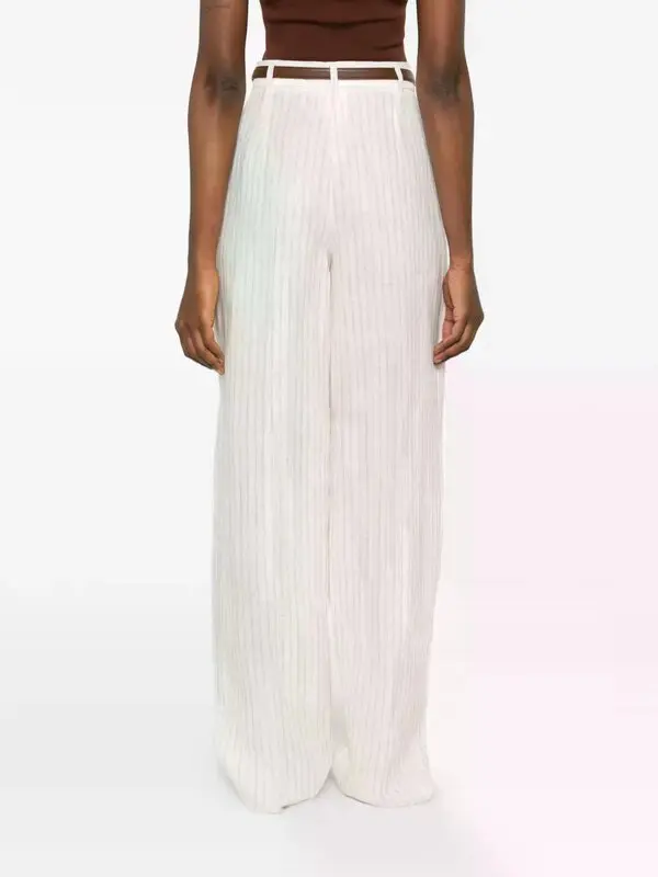 Max Mara Striped Belted Trousers