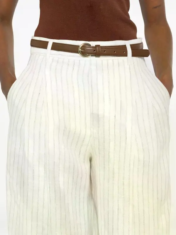 Max Mara Striped Belted Trousers