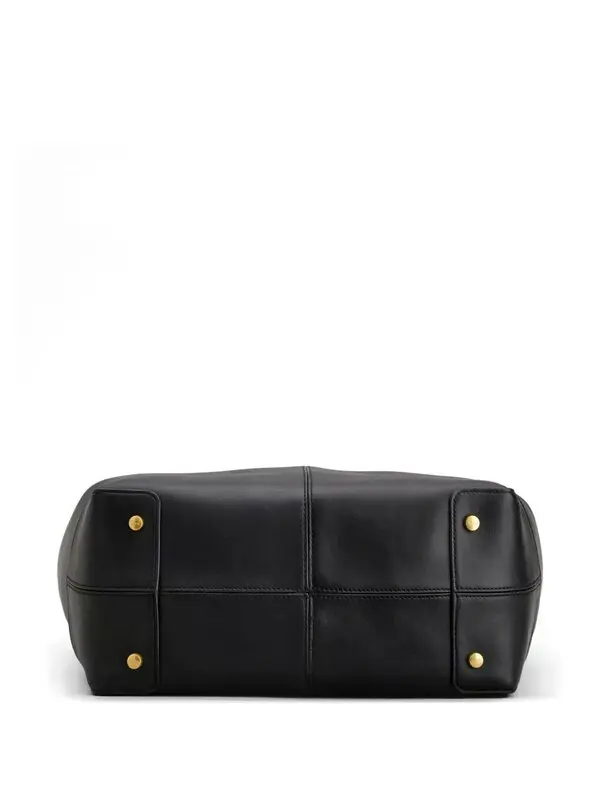 TOD'S Logo Appliqué Shoulder Bag - Black