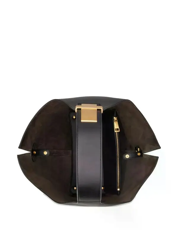 TOD'S Logo Appliqué Shoulder Bag - Black