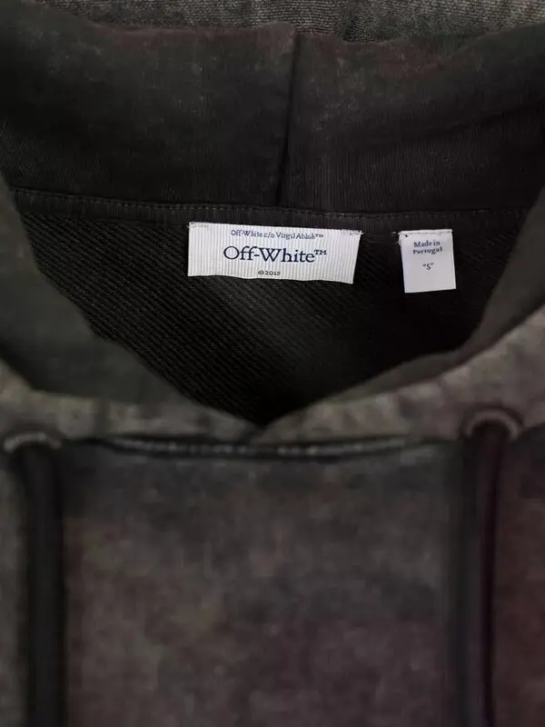 Off-White Logo-detail Hoodie - Grey