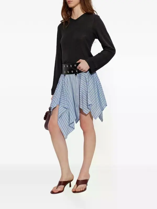 IRO PARIS Striped Asymmetrical Skirt - Blue