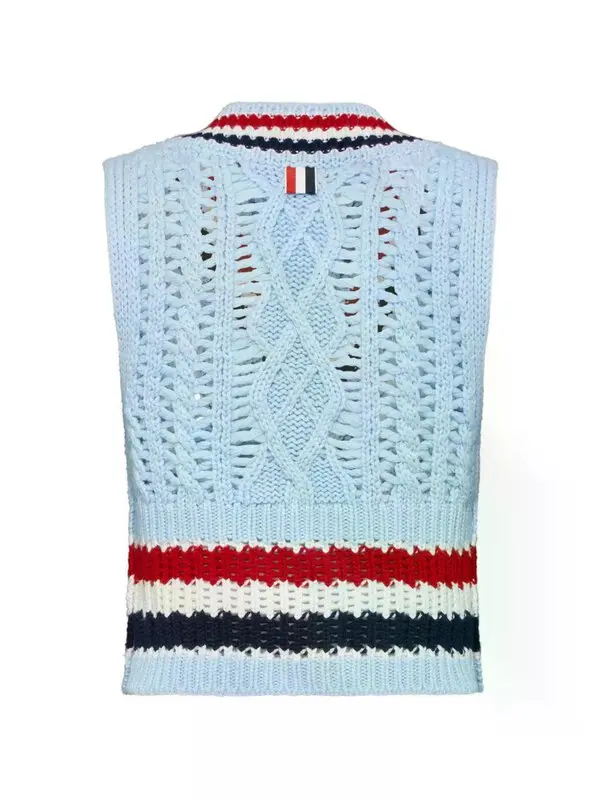 Thom Browne Knitted Vest - Blue