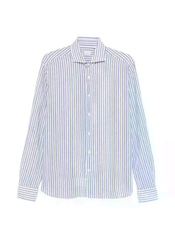 ORIAN Striped Shirt - White