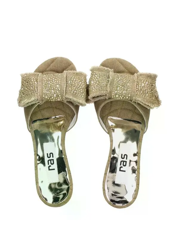 RAS Bow-embellished Sculpted Heel Sandals