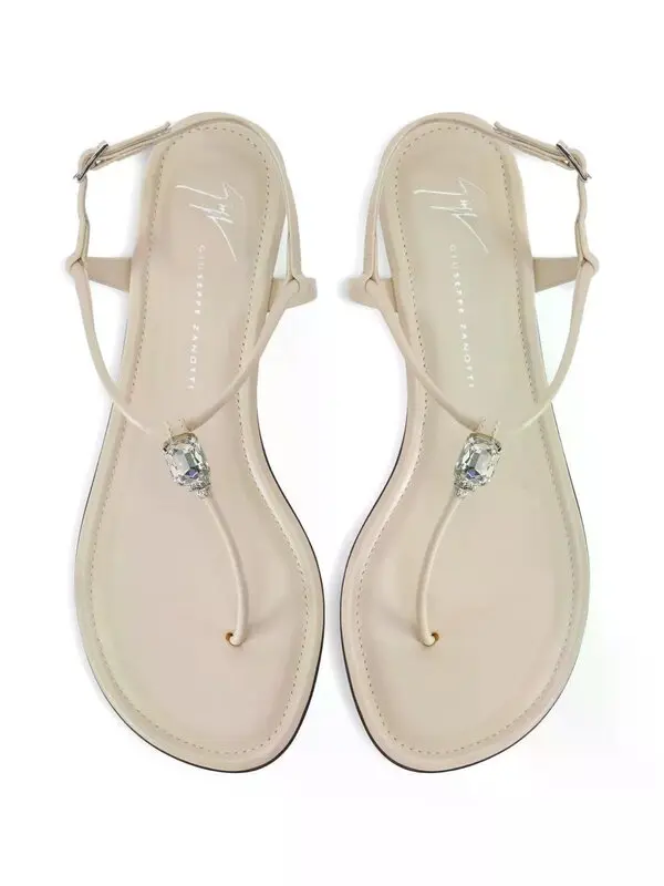 GIUSEPPE ZANOTTI Muse Flat Sandals - Neutrals
