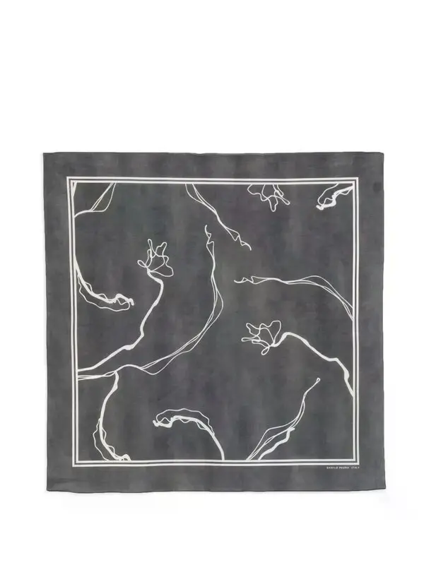 PAURA Printed Scarf - Grey
