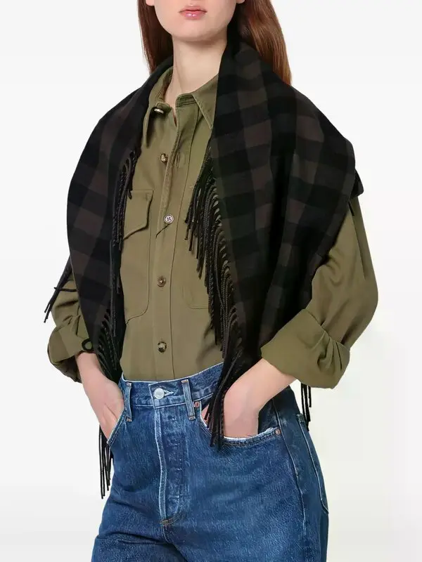 Destin Checked Scarf - Black