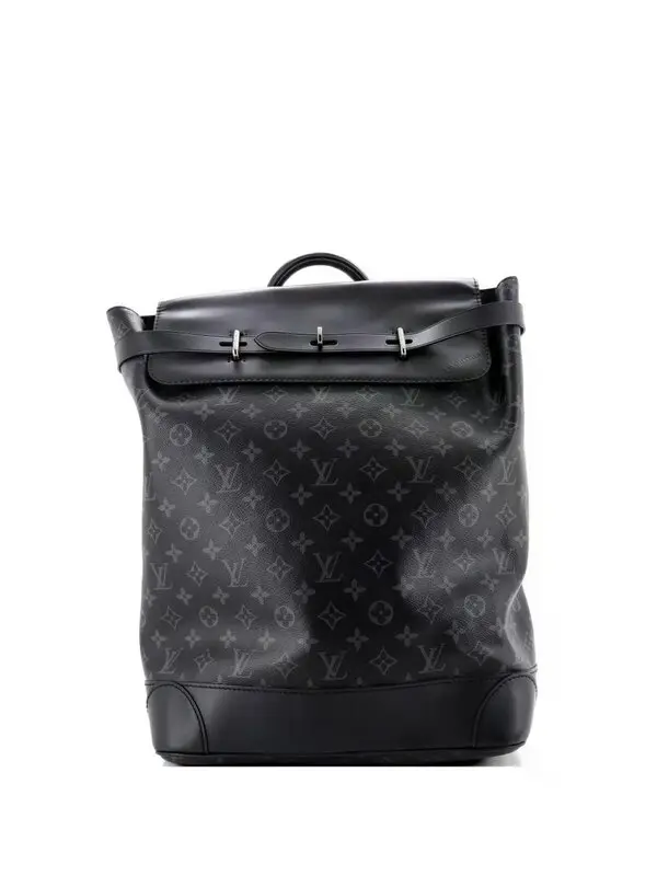 LOUIS VUITTON Steamer Monogram Eclipse Canvas Backpack - Black