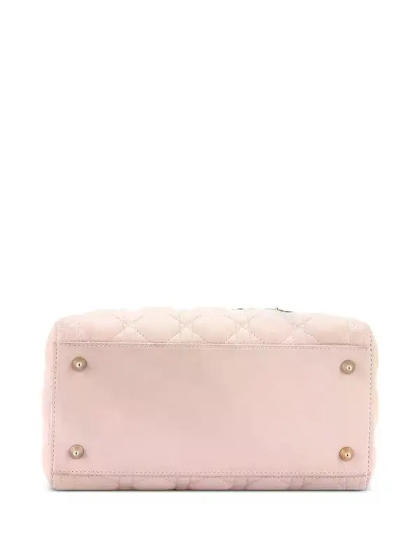 Dior Lady Nm Medium Satchel Cannage Quilt Lambskin - Pink