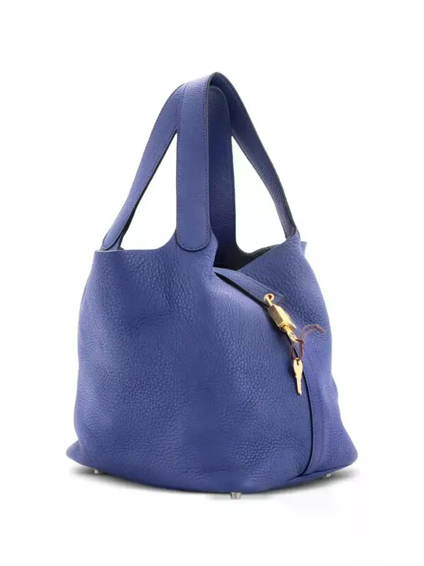 Hermès Picotin Lock Clemence Mm Bucket Bag - Blue