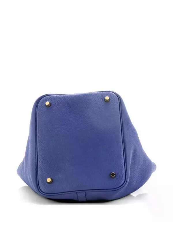Hermès Picotin Lock Clemence Mm Bucket Bag - Blue