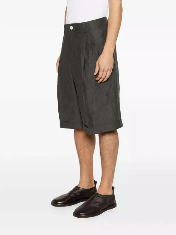 Jacquemus Pleated Cuffed-hem Shorts