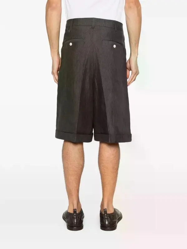 Jacquemus Pleated Cuffed-hem Shorts