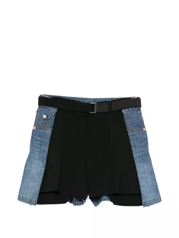 Sacai Denim-panel Shorts