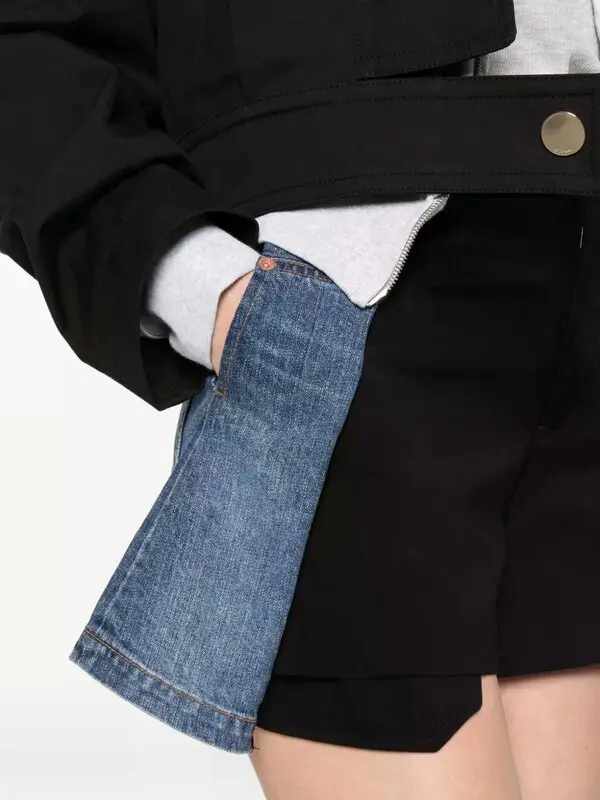 Sacai Denim-panel Shorts
