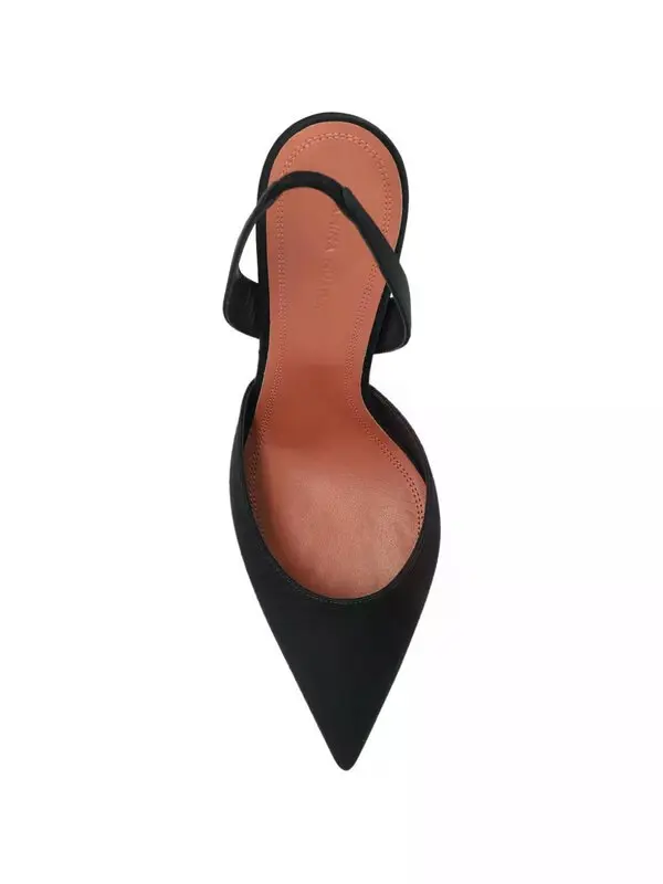 Amina Muaddi Holli Slingback Pumps - Black