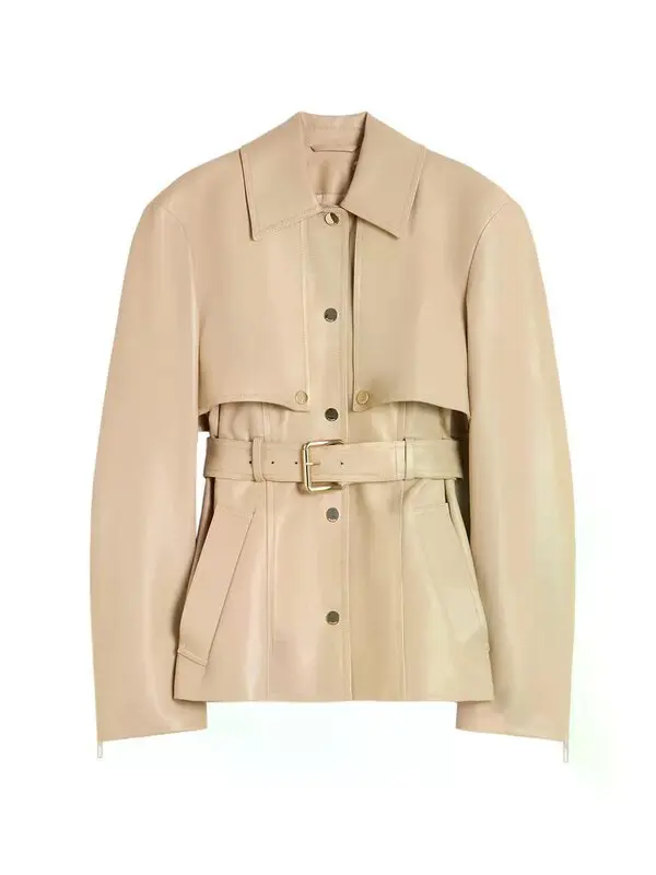 Sportmax Leather Two-piece Jacket - Neutrals