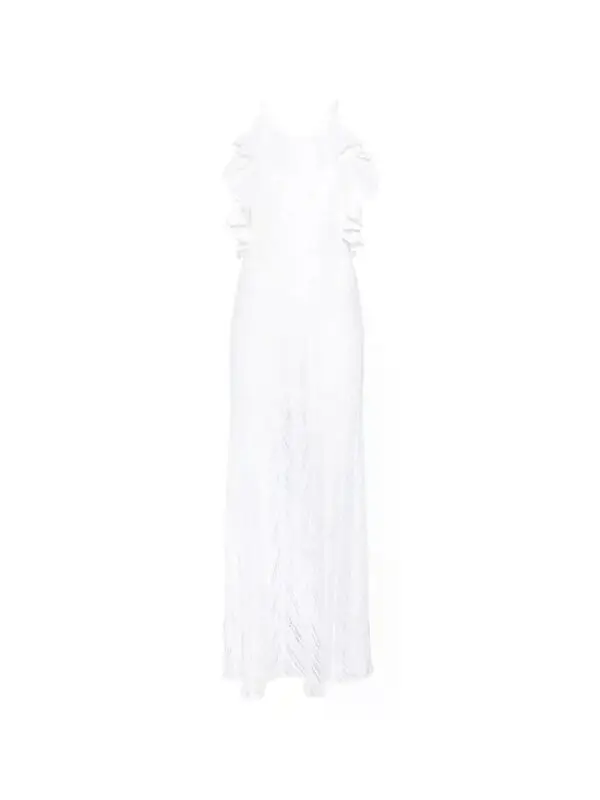 ANTONINO VALENTI Guinea Ruffled Maxi Dress - White
