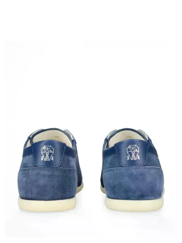 Brunello Cucinelli Lace-up Leather Sneakers - Blue
