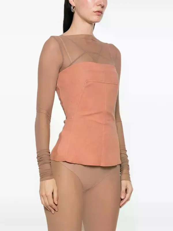 Rick Owens Bustier Leather Top