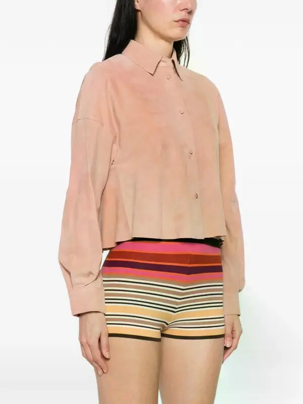 FORTE_FORTE Buttoned Suede Shirt
